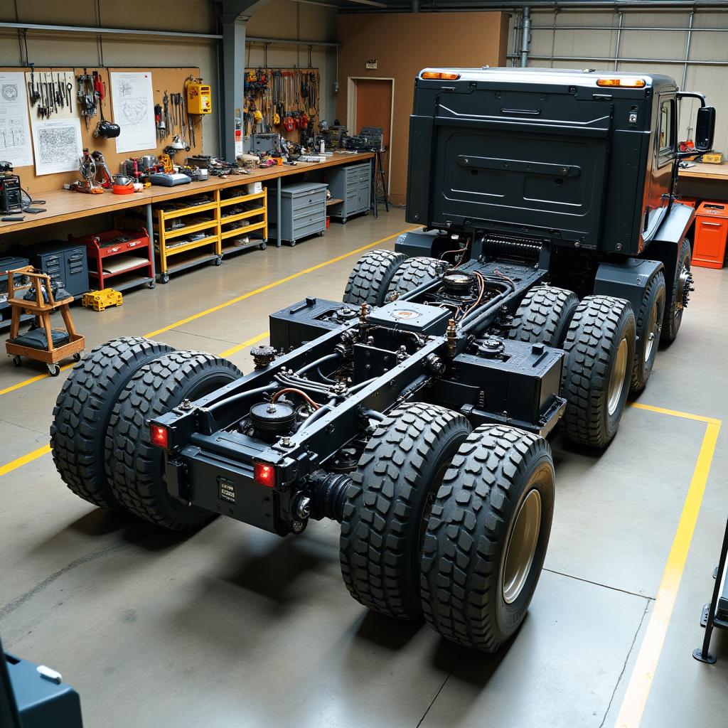 Electric Power: Detailed Dump Truck Chassis Revealed