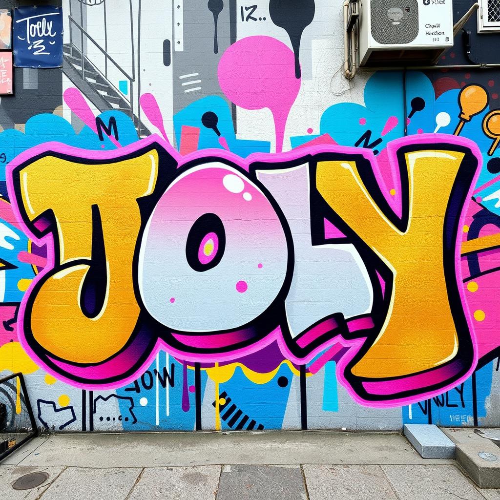Unleash Joy: Bold Graffiti Mural
