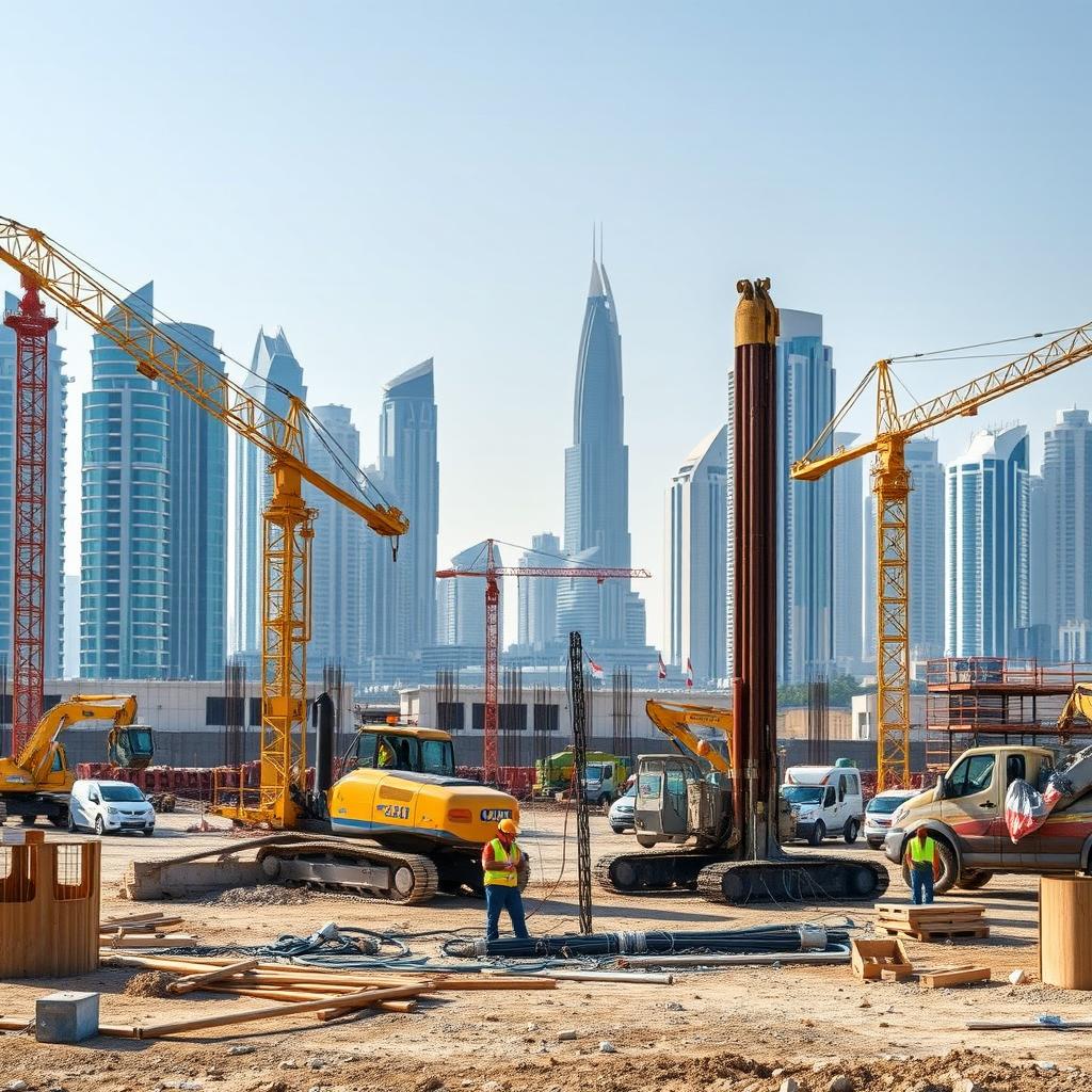Expert Piling Works at Dubai's Skyline