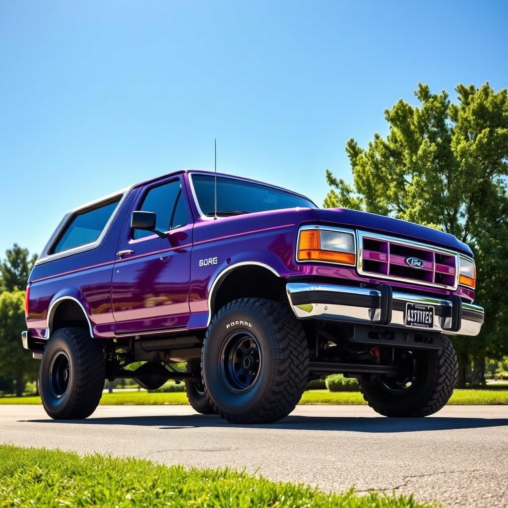 Stunning 1993 Ford Bronco in Vibrant Midnight Purple