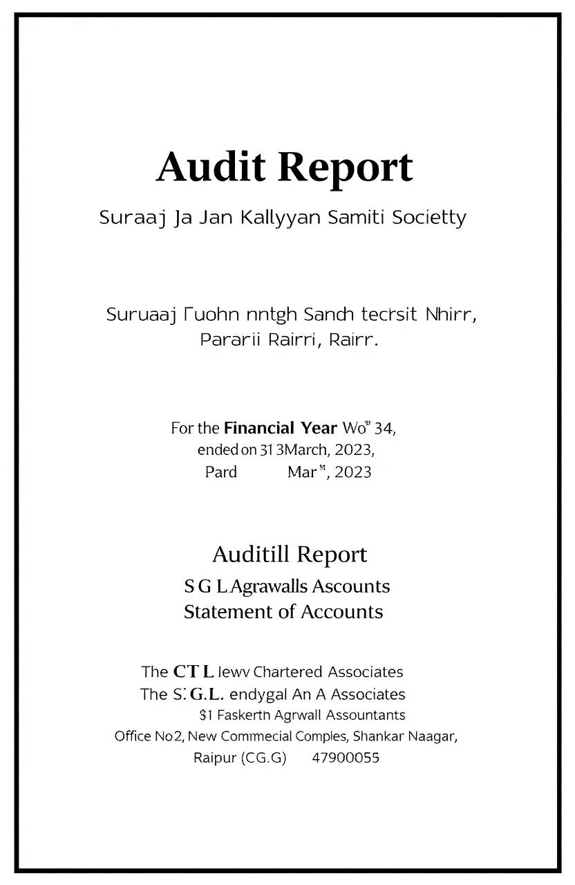 Professional Audit Report Cover Design