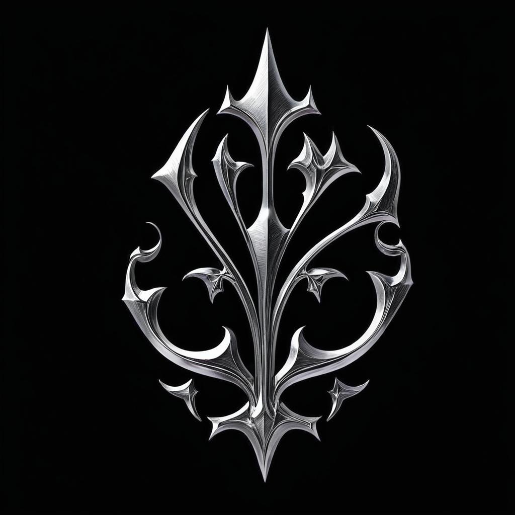 Sleek Silver Shield & Sword Logo Design