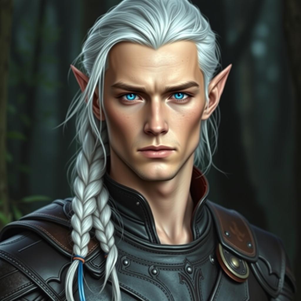 Enchanting Male Elf with Piercing Blue Eyes