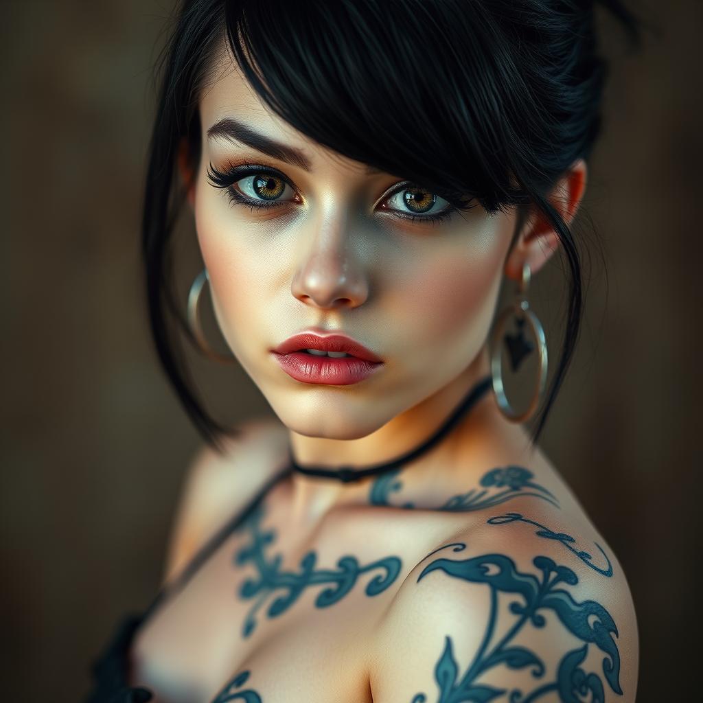 Enchanting Gothic Beauty: A Striking Portrait