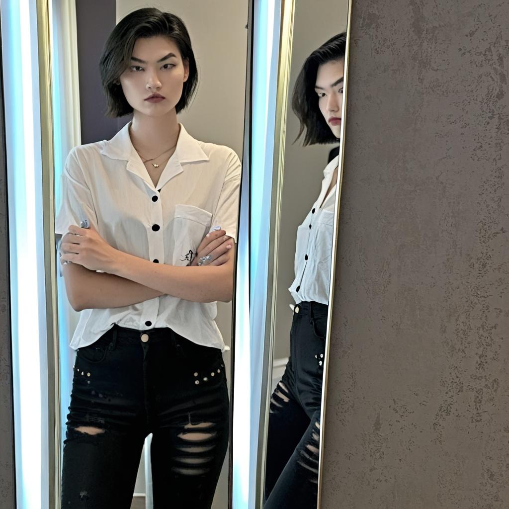 Trendy Fashion Inspiration: Stylish Individual in Modern Muse