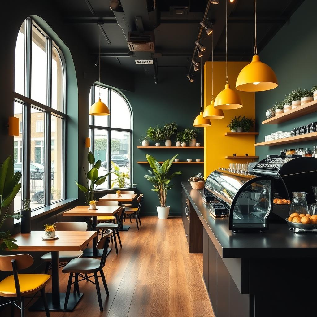 Chic Coffee Retreat: Explore Modern Interiors