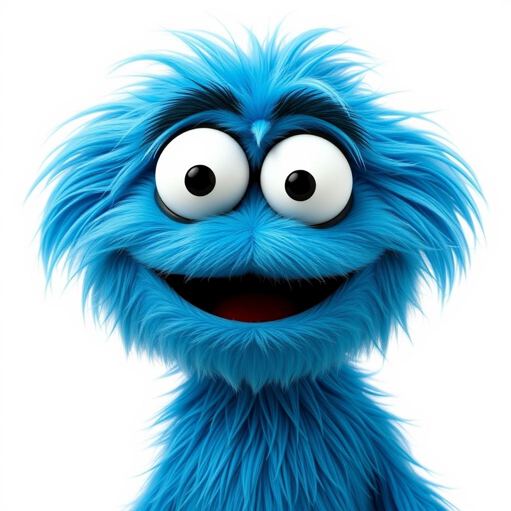 Meet Your New Fluffy Friend: The 3D Blue Monster!