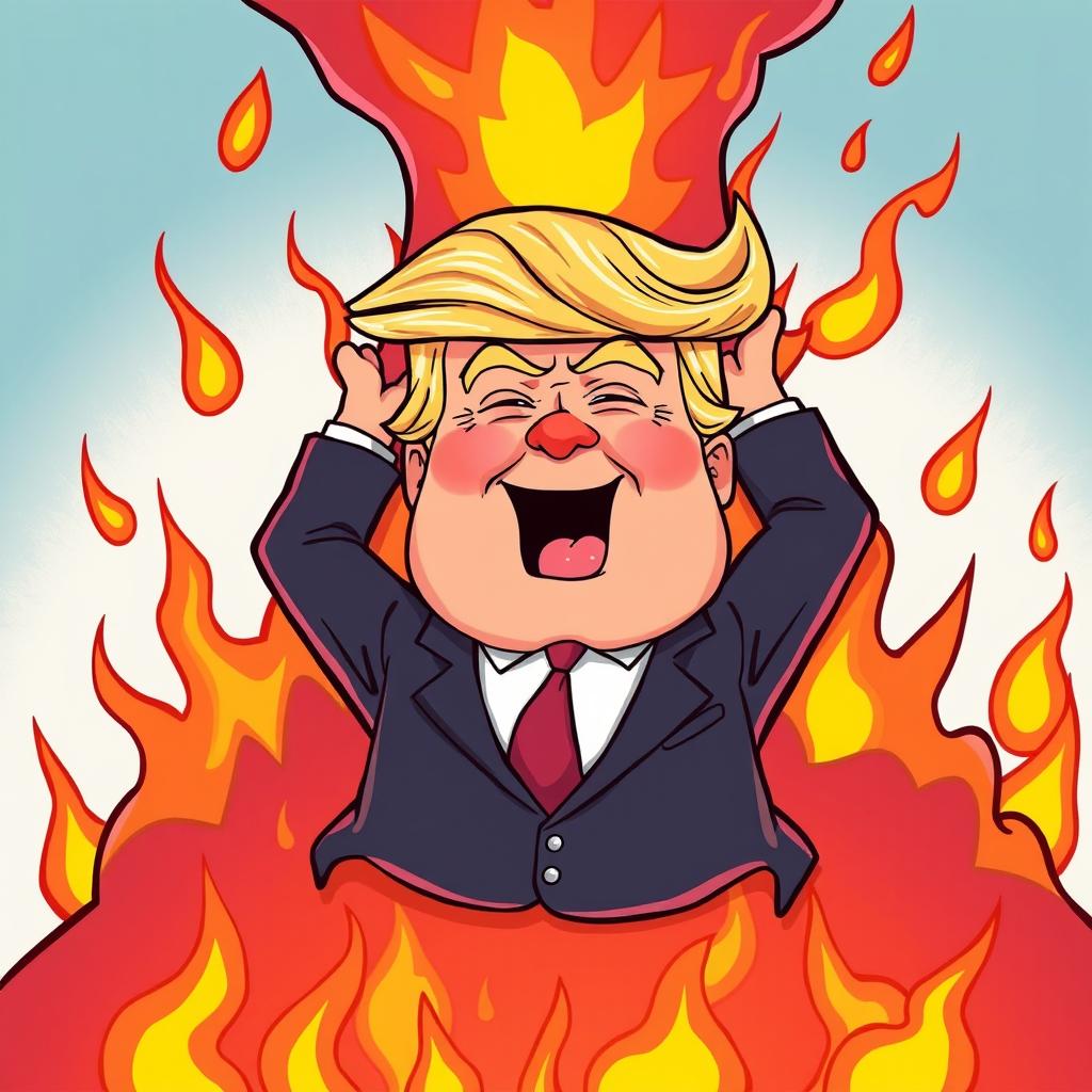 Whimsical Adventures: Donald Trump's Humorous Fall