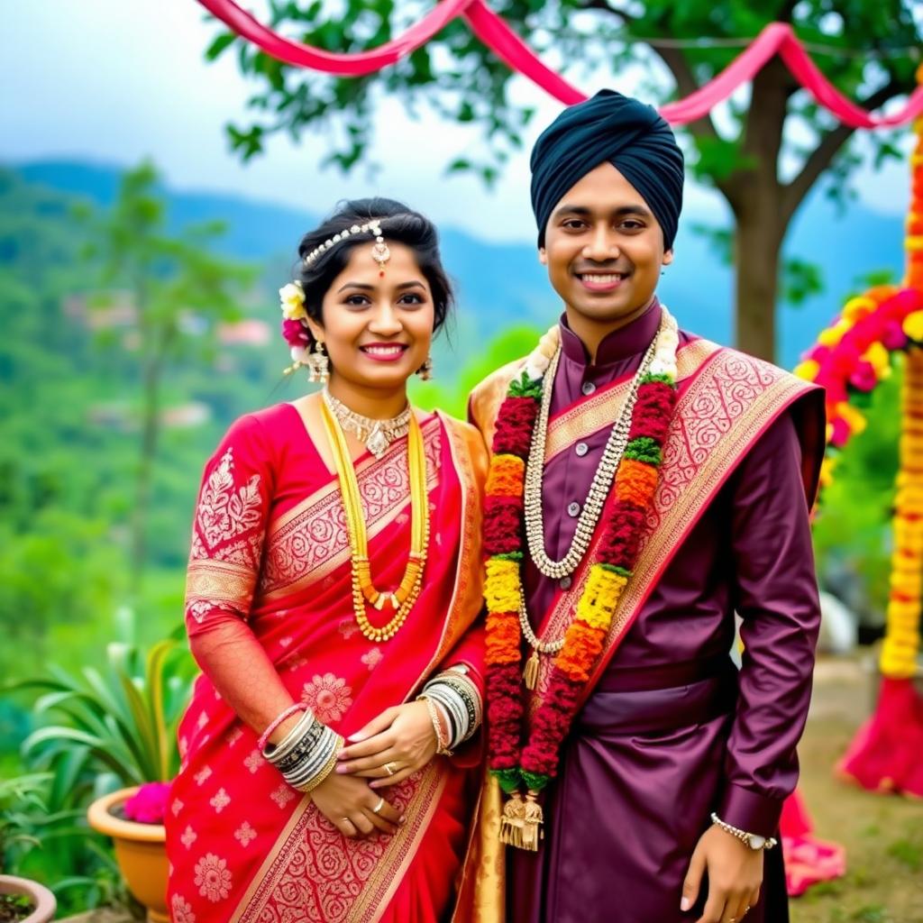 Celebrate Love: Traditional Nepali Bride and Groom
