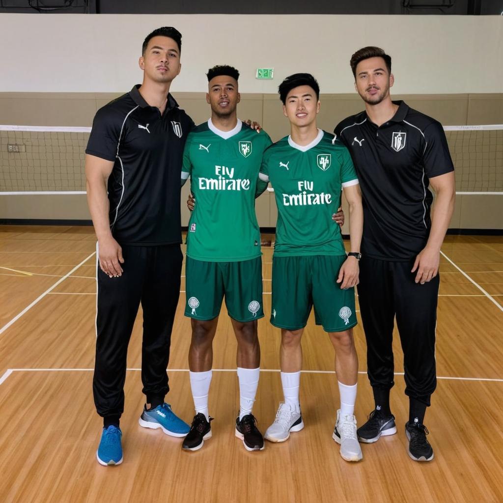 Teamwork on the Court: Basketball Team Photo