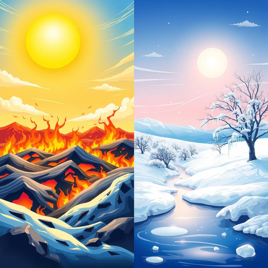 Chill Out or Heat Up: The Ultimate Hot vs Cold Illustration
