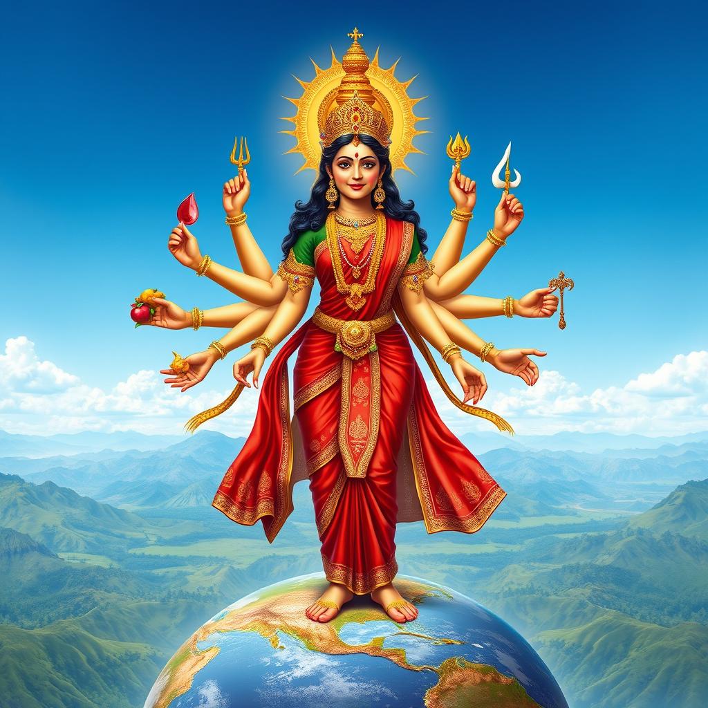Goddess Adi Parashakti: A Celestial Vision
