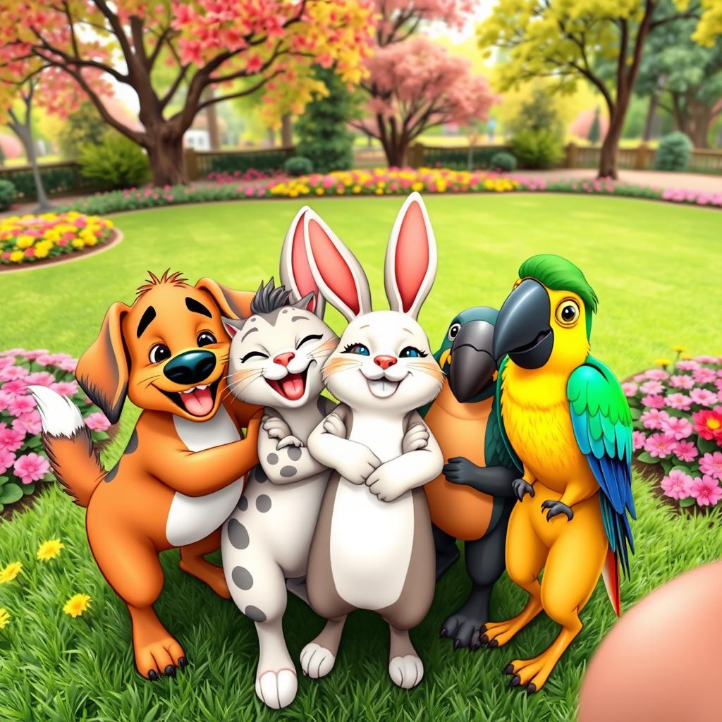 Joyful Animals Taking a Selfie!
