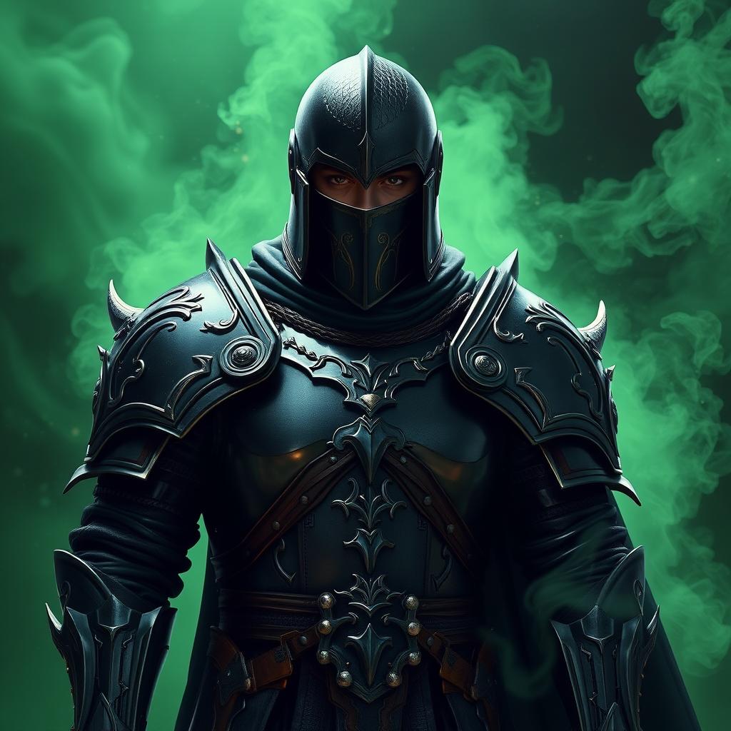 Epic Warrior: The Valorous Soldier in Black Armor