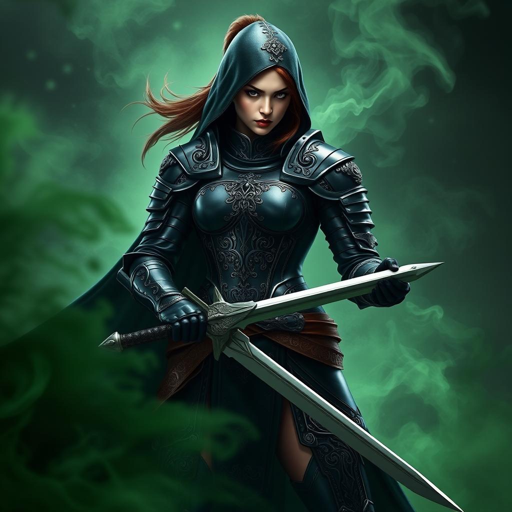 Empowered Warrior: A Vision in Black Armor