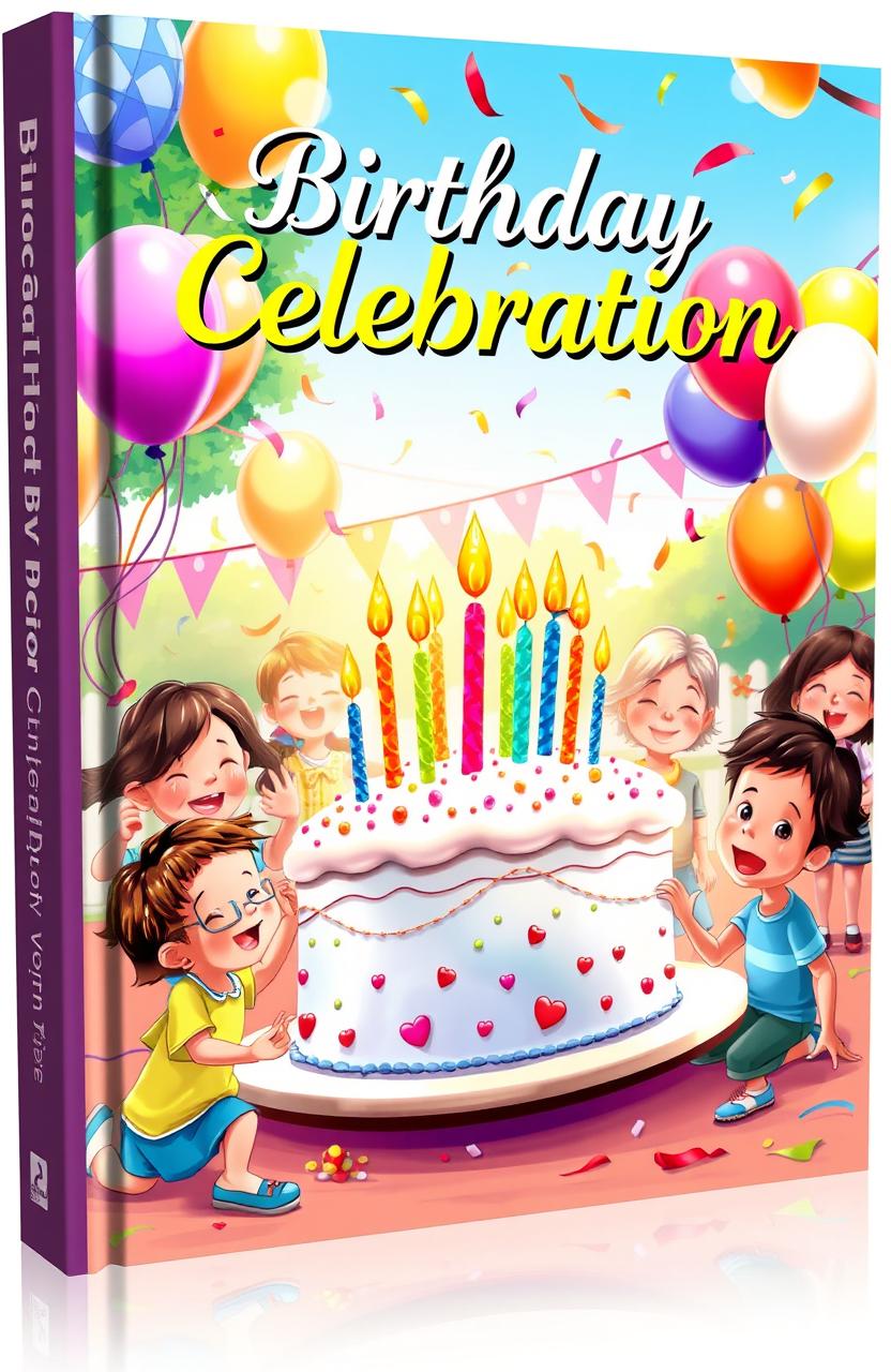 Delightful Book Cover for 'Birthday Celebration' | Idyllic AI