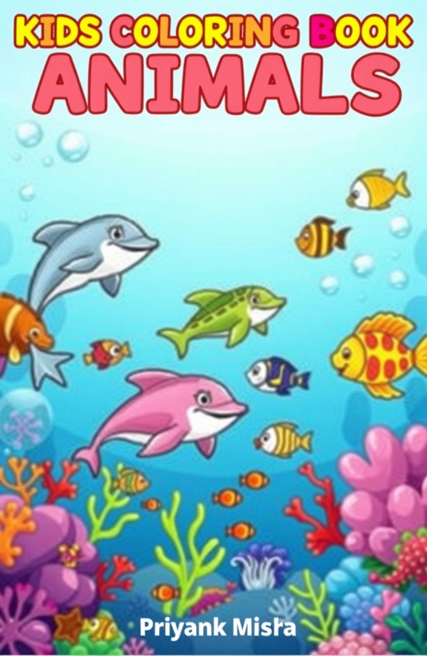 Kids Coloring Book - ANIMALS: Dive into a Vibrant Underwater Adventure
