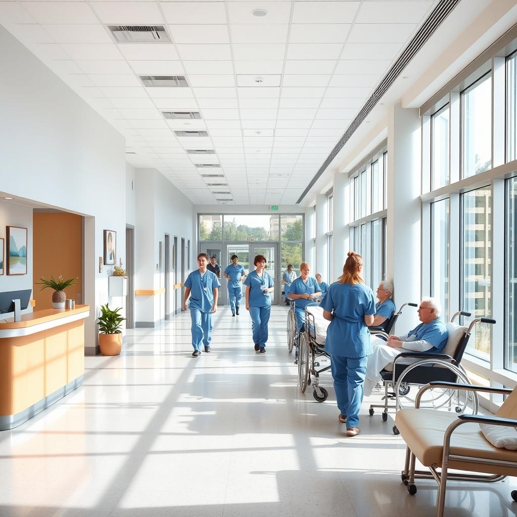 Explore a Modern Hospital Interior: A Welcoming Space for Care