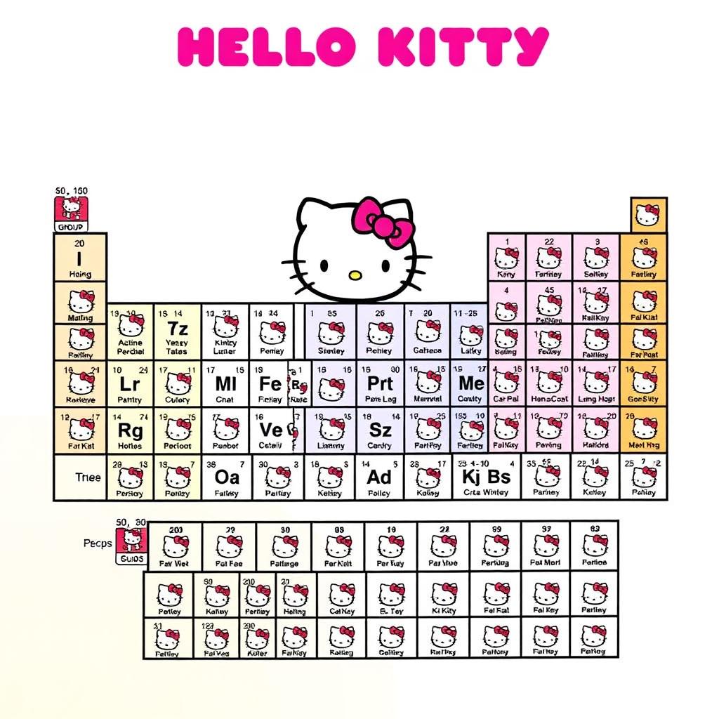 Hello Kitty's Colorful Periodic Table Adventure
