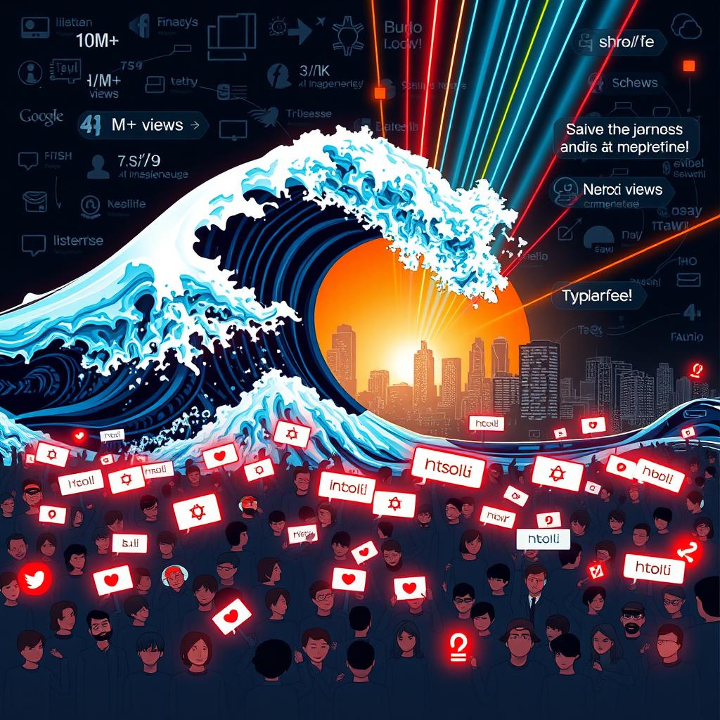 Unleash the Energy: Dynamic Cyber Wave Poster