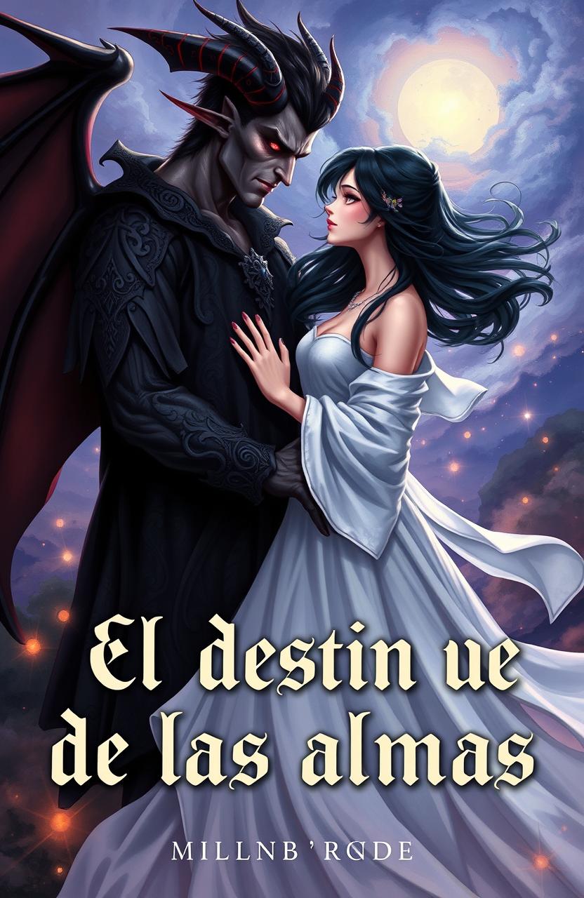 El Destino de las Almas: Captivating Book Cover Illustration