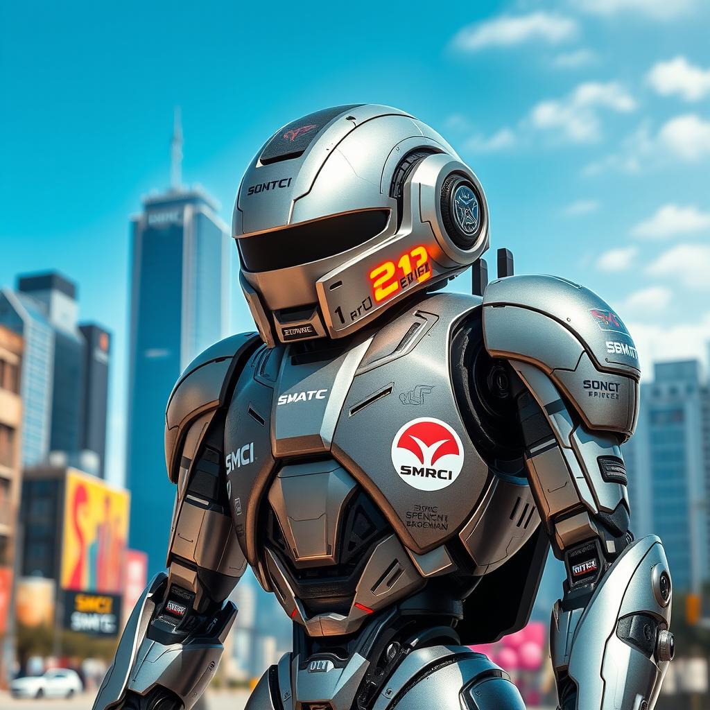 Futuristic Robot Design Inspired by George Floyd: Strength & Resilience