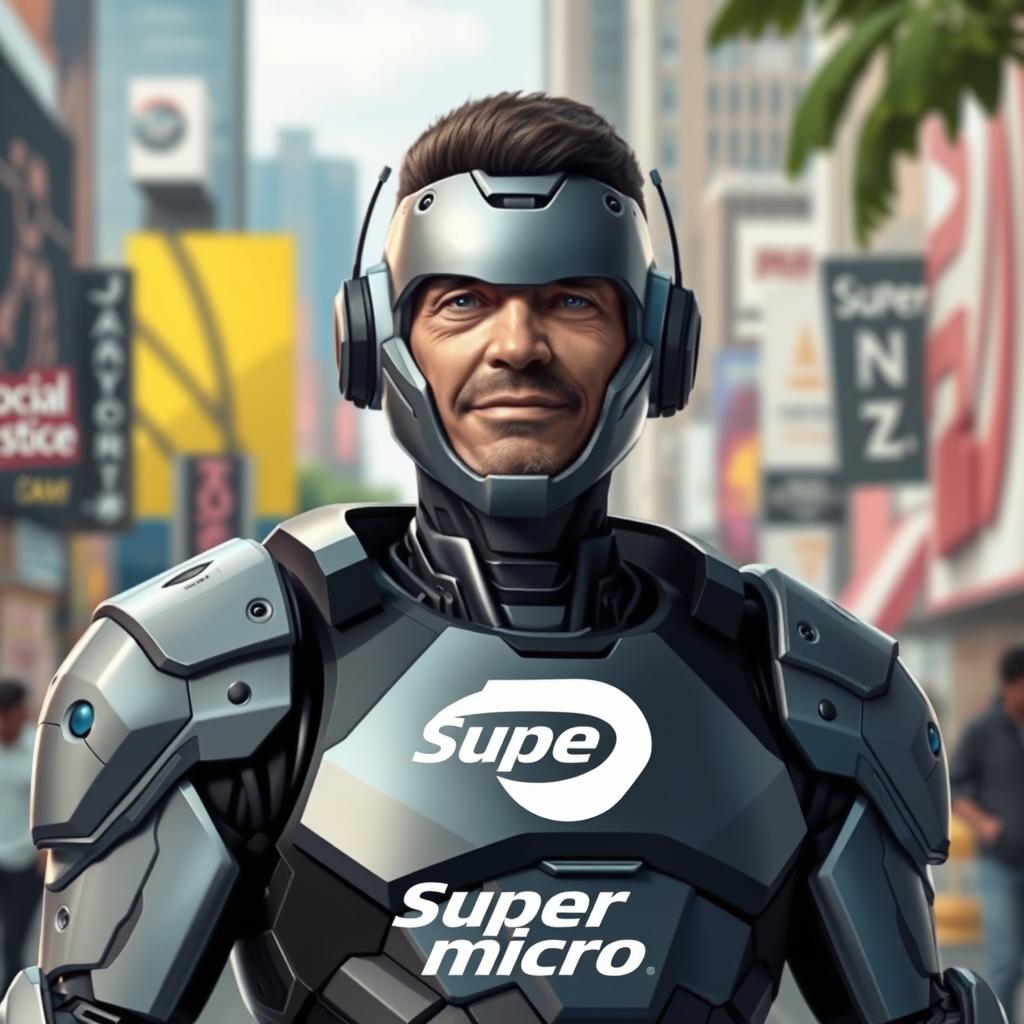 George Floyd as a Futuristic Robot - A Creative Tribute
