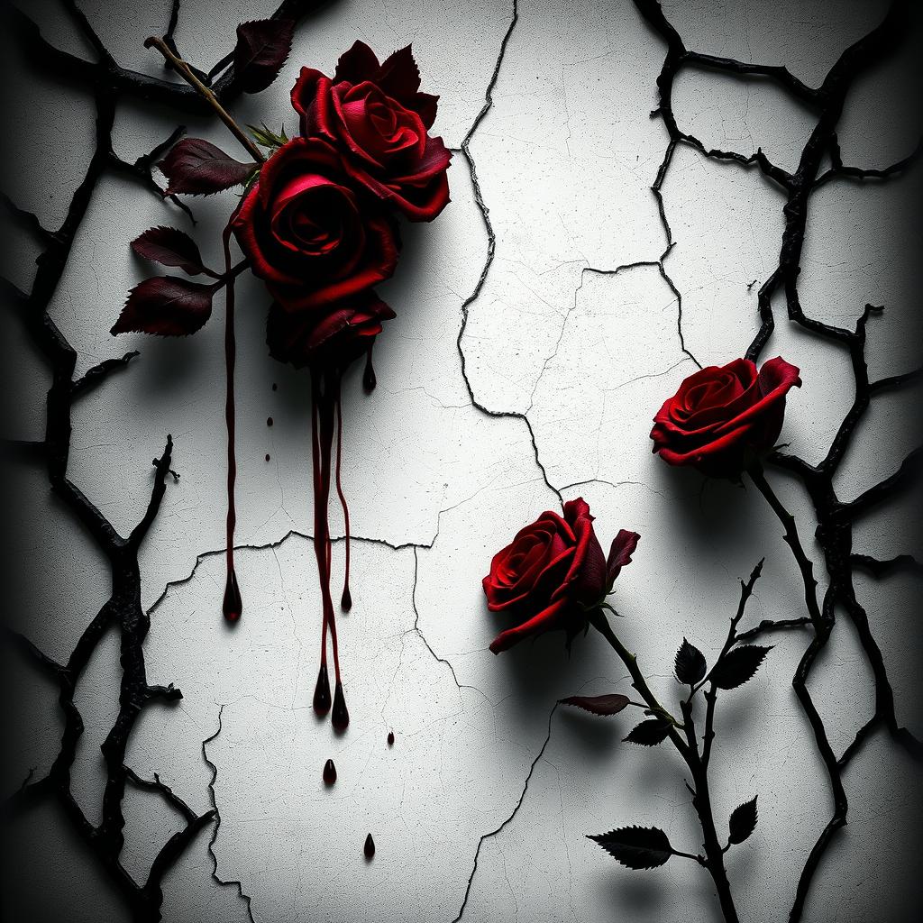 Gothic Elegance: Blood Dripping Roses Book Cover