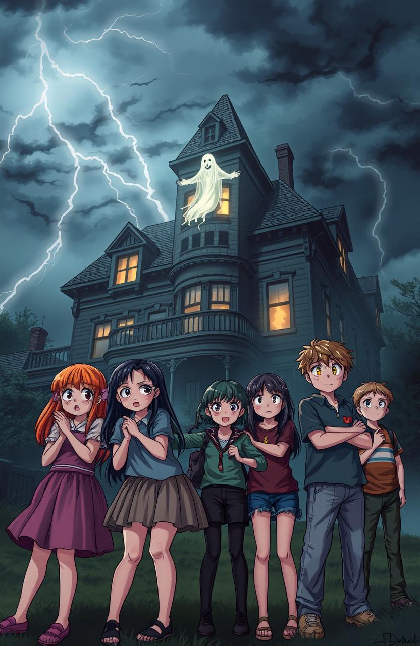 Mysterious Haunted Mansion: A Stormy Encounter