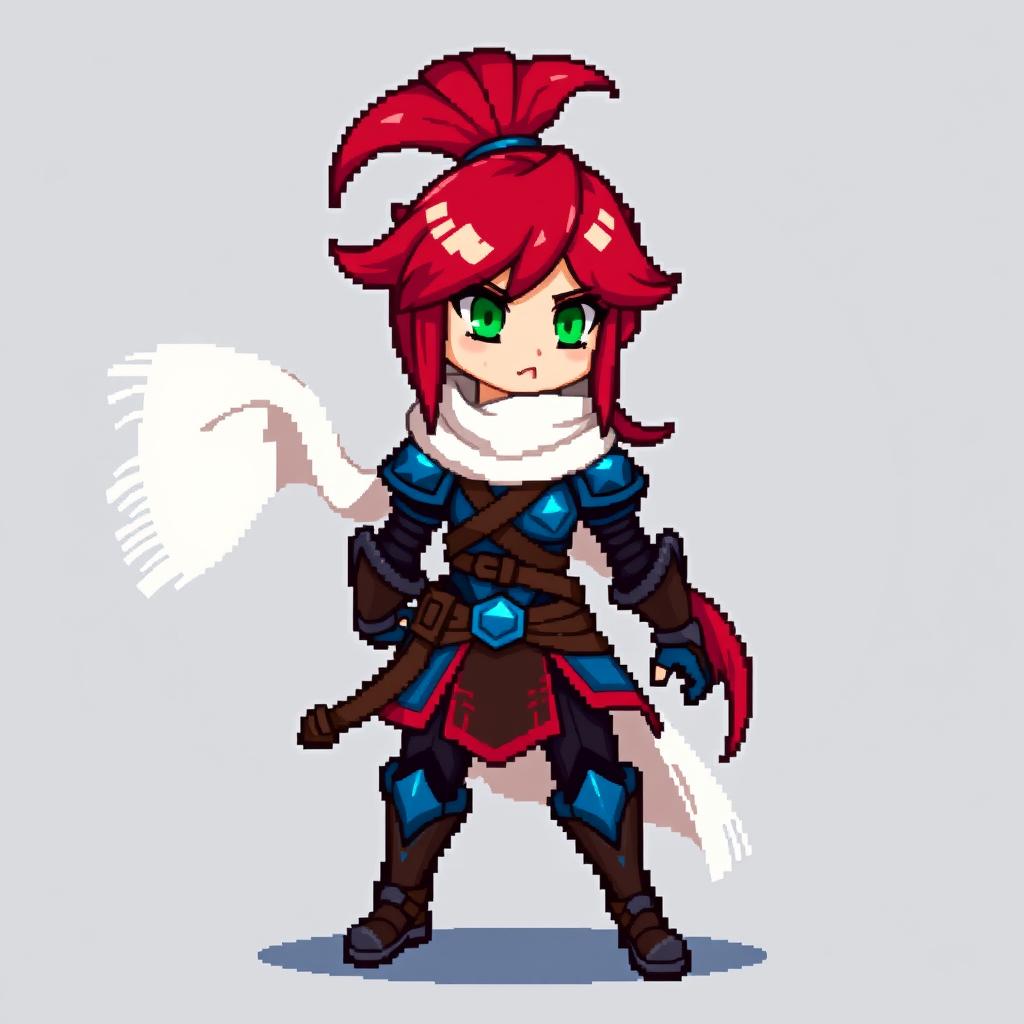 Vibrant Rogue Girl Pixel Sprite