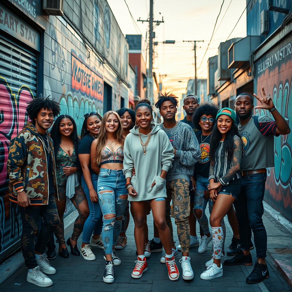 Vibrant Urban Youth Culture: A Dynamic Street Scene