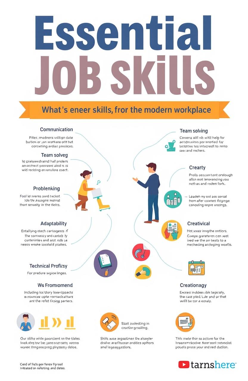 Master the Modern Workplace: Essential Job Skills Infographic