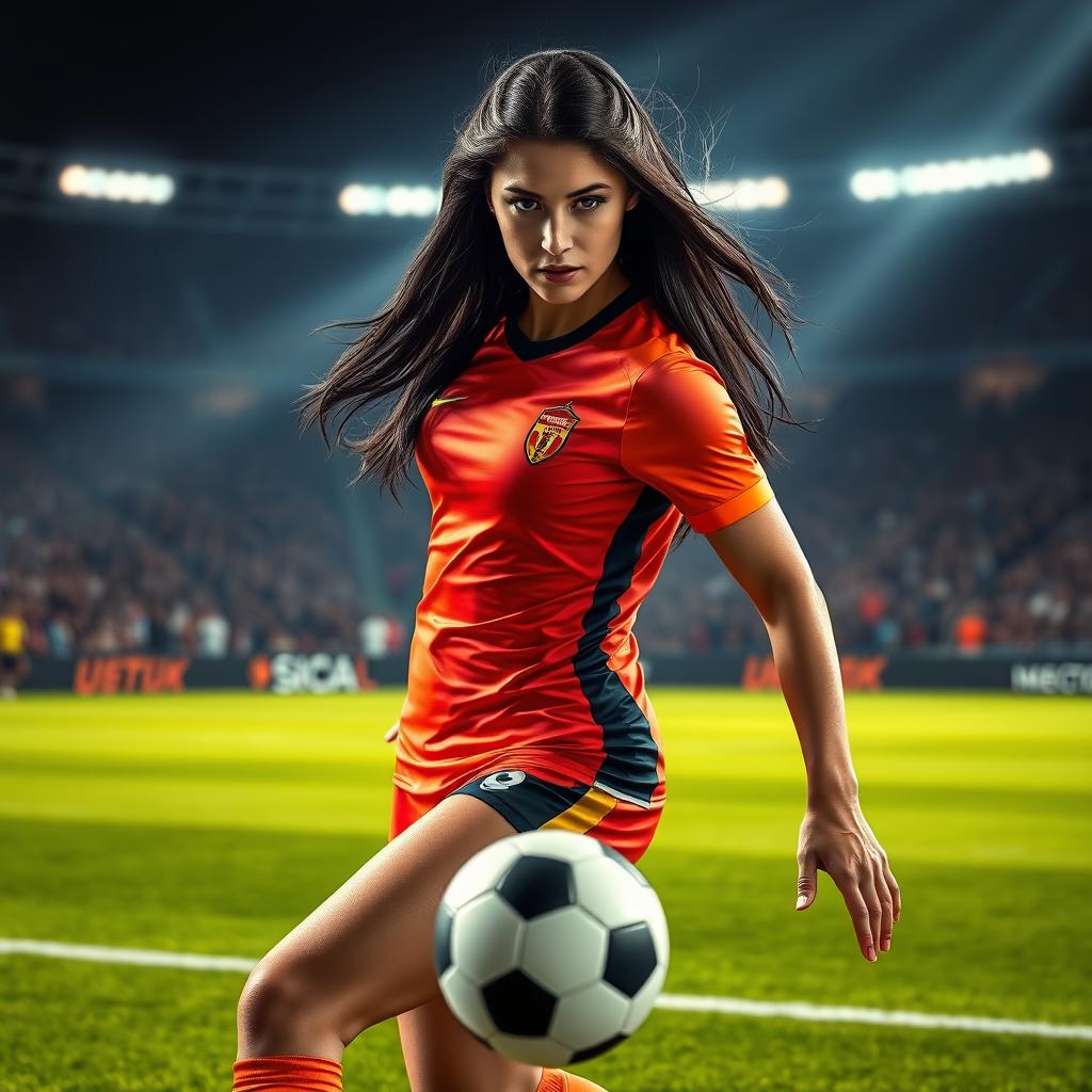 Stunning Portrait of a Female Soccer Player