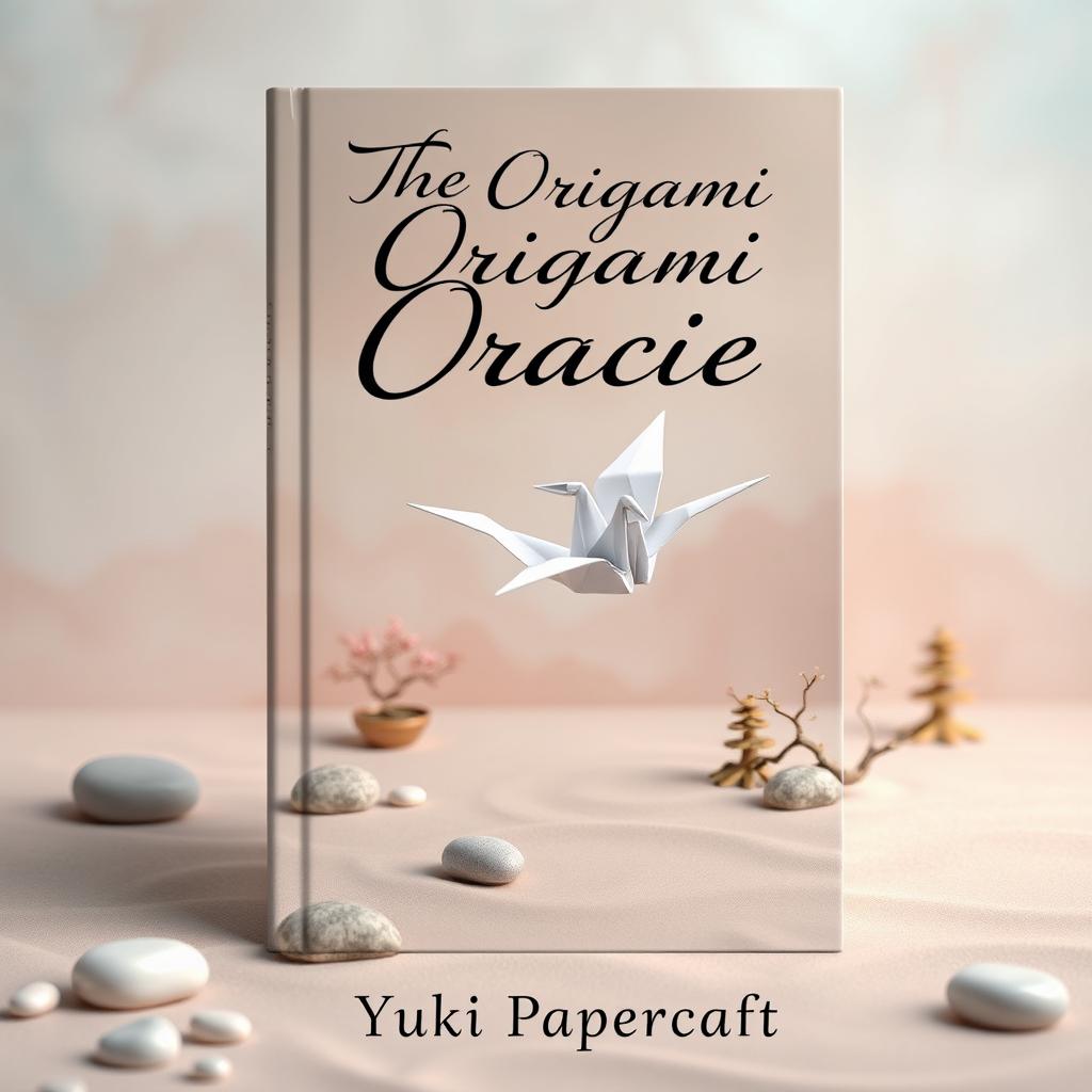 Enchanting Book Cover Design for 'The Origami Oracle' by Yuki Papercraft