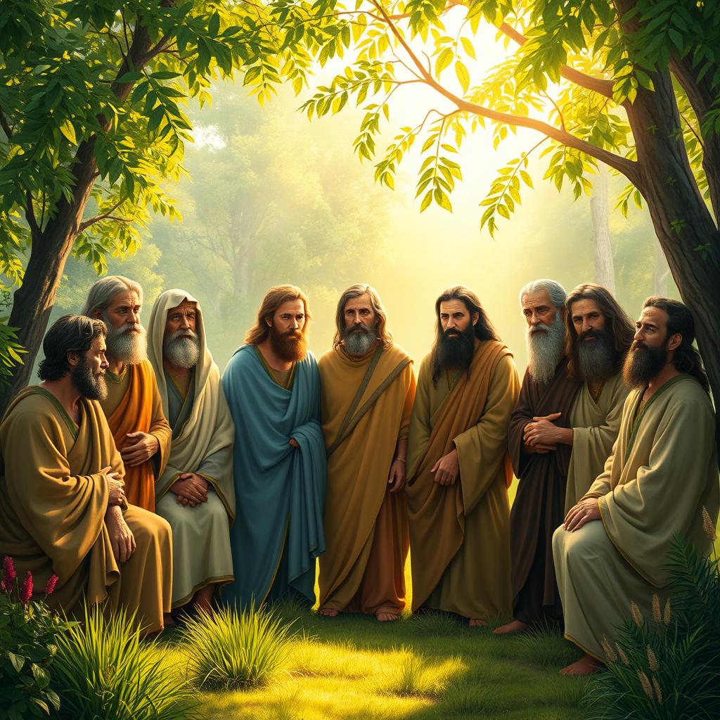 The Twelve Disciples: A Serene Gathering
