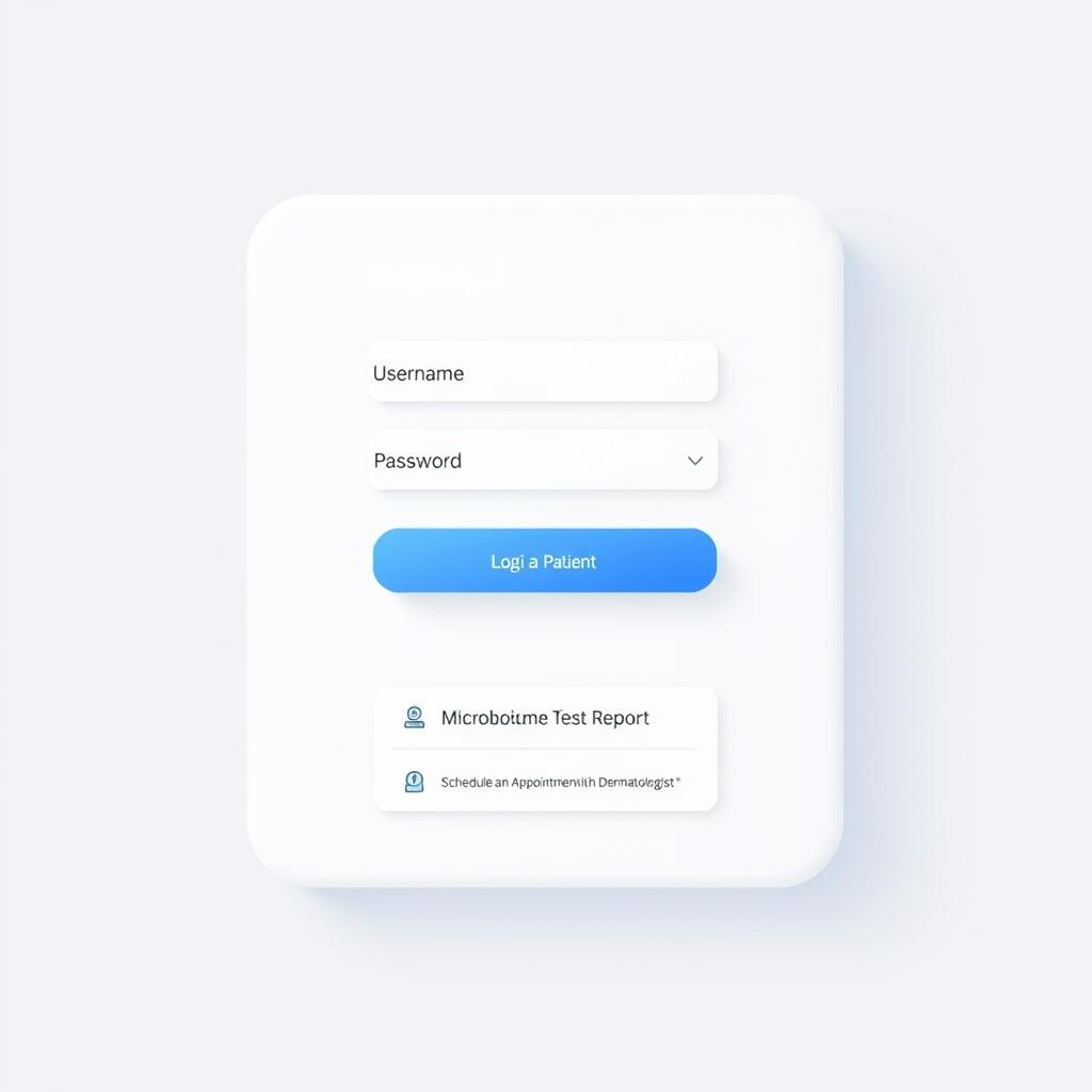 Minimalistic Patient Login Screen & Dashboard Design