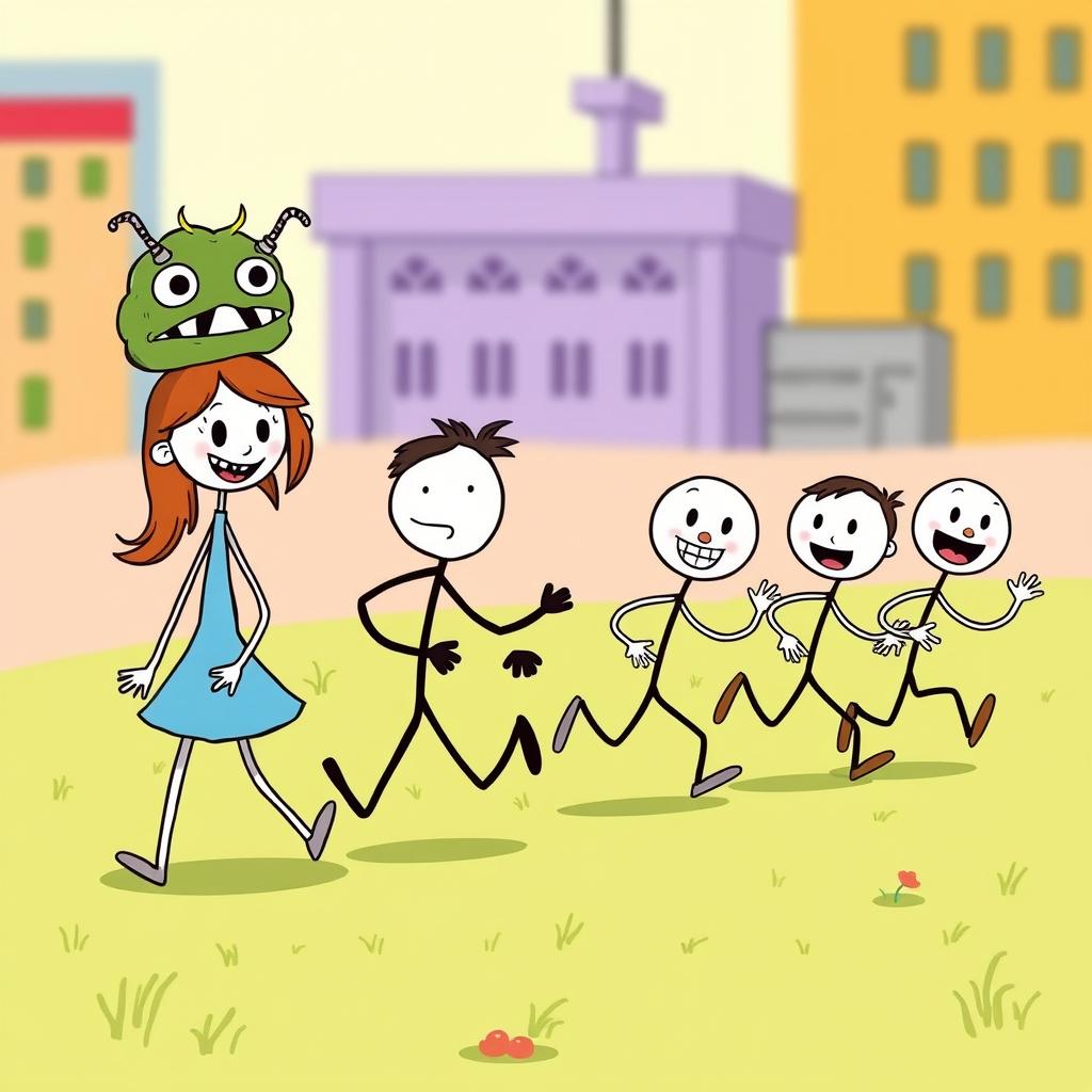 Whimsical and Minimalist Stickman Cartoons: Playful Designs