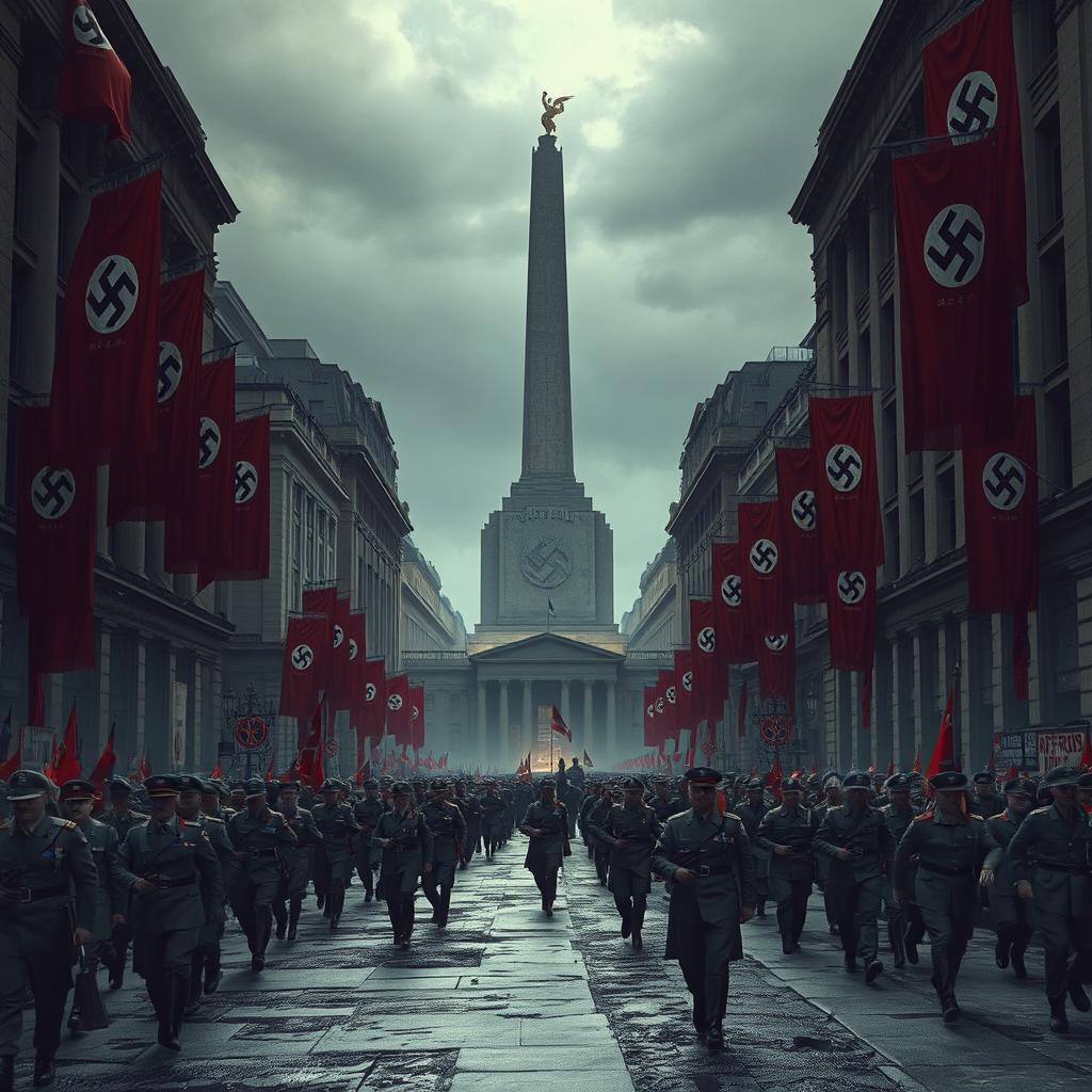 Dystopian Urban Landscape: A Consequence of Nazi Victory in WWII