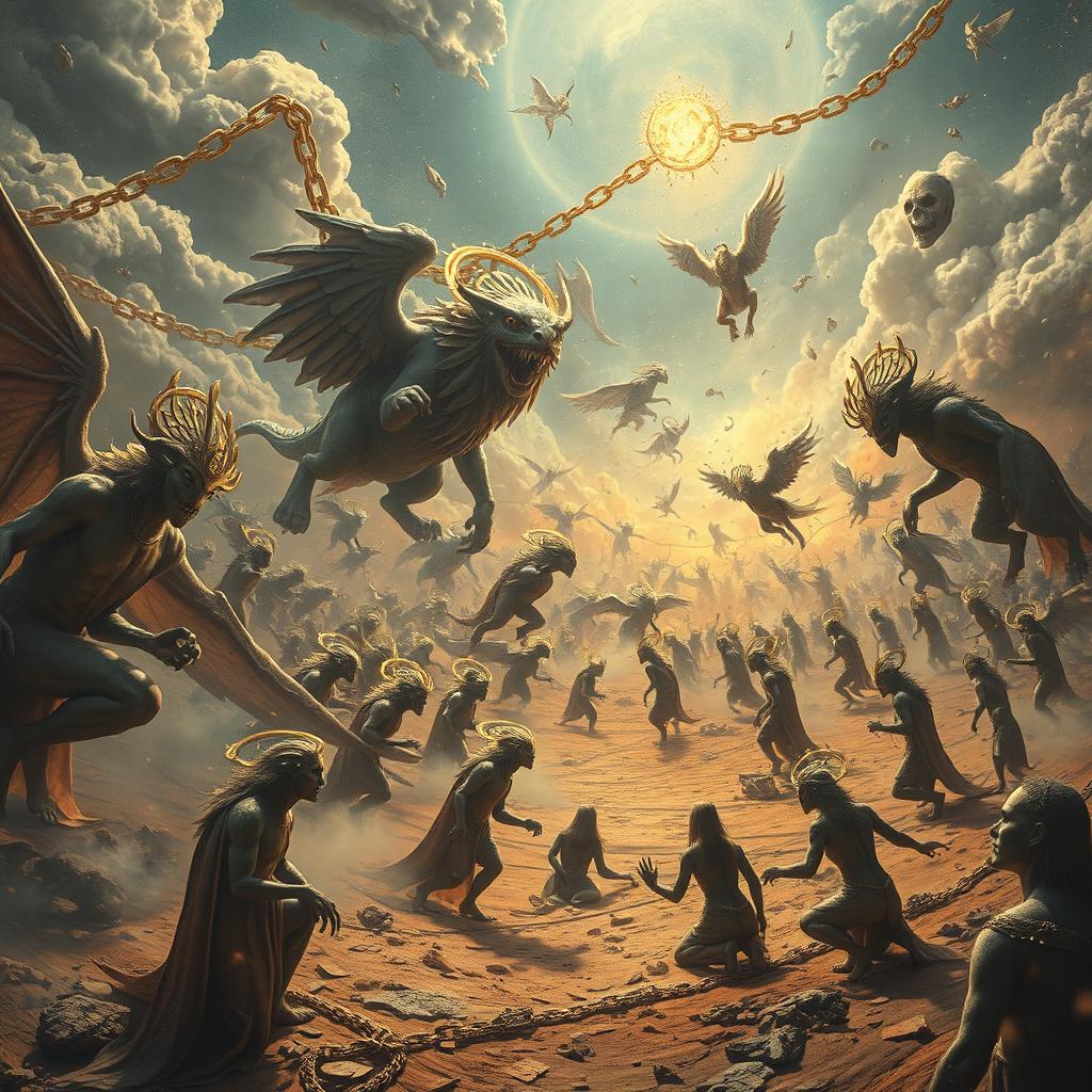 Epic Cosmic Battlefield: Celestial Beasts and Forgotten Gods