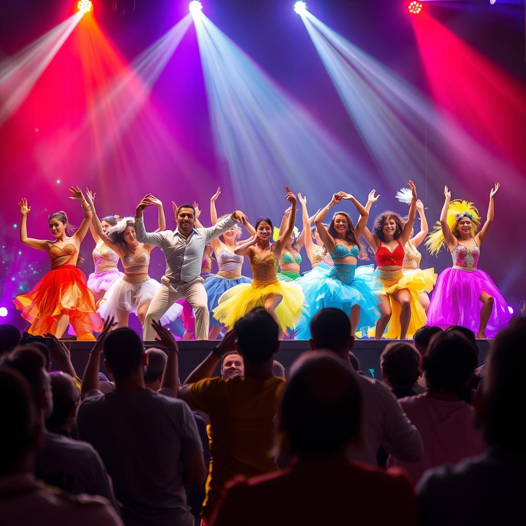 Vibrant Stage Performance: A Celebration of Dance and Color