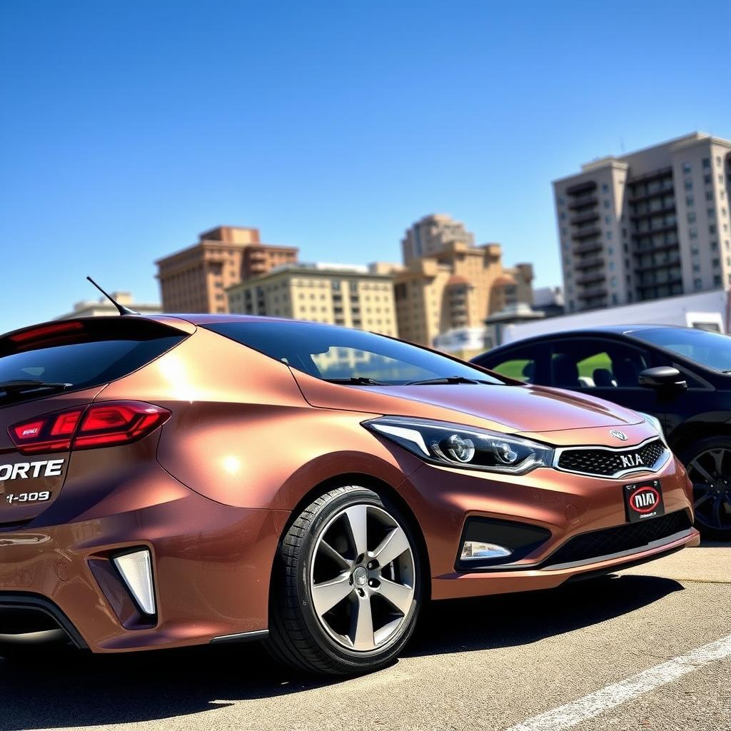 Sleek Kia Forte & Iconic Mitsubishi Eclipse: A Stylish Urban Showcase