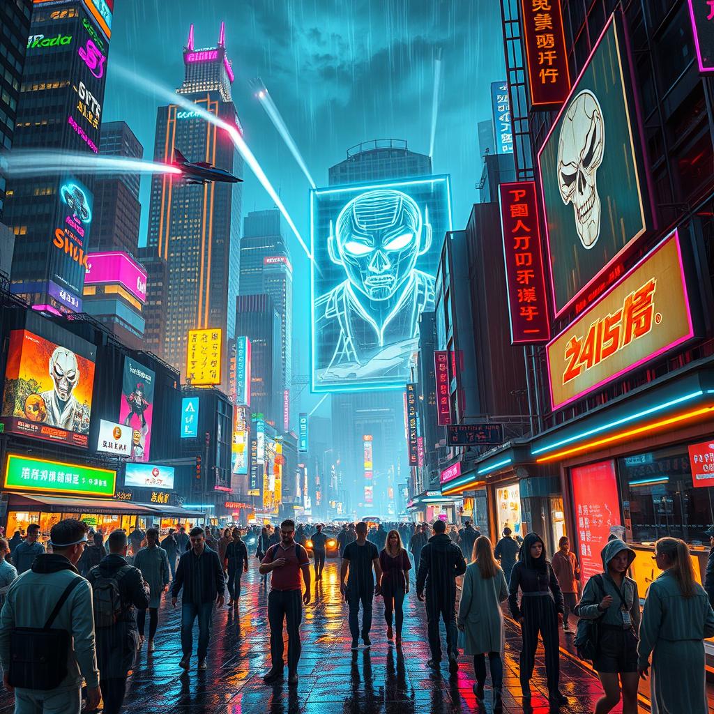 Enchanting Cyberpunk Cityscape: Perfect for Game Covers