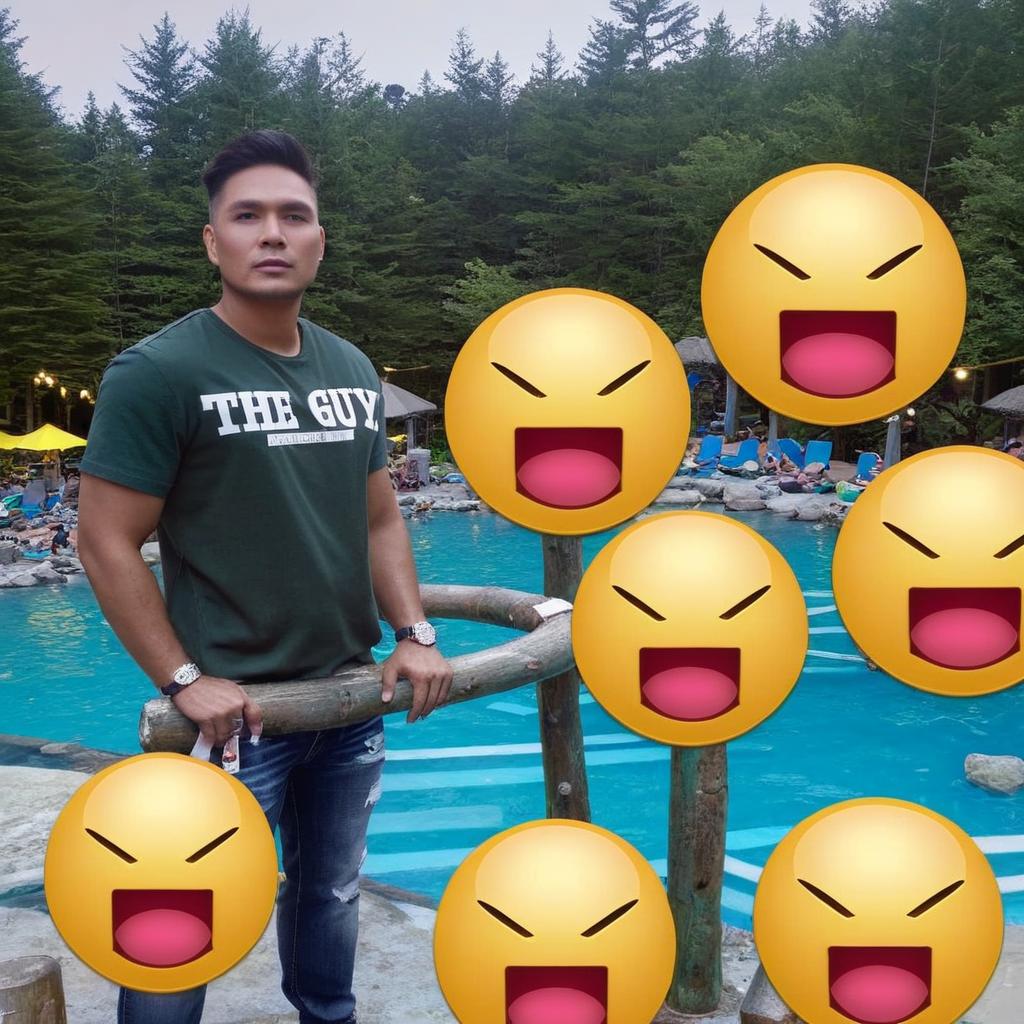 Whimsical Pool Party Fun: A Comically Large Baby Bump