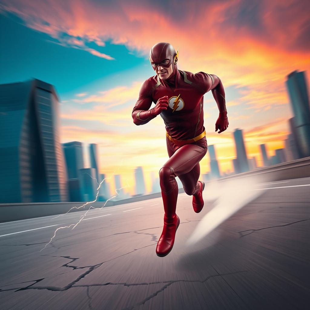 The Flash: Superhero in Motion - A Stunning AI Image Concept