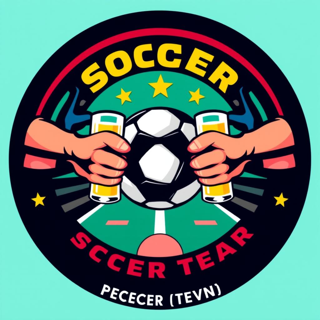 Vibrant Soccer Team Logo Design with Sportsmanship Theme