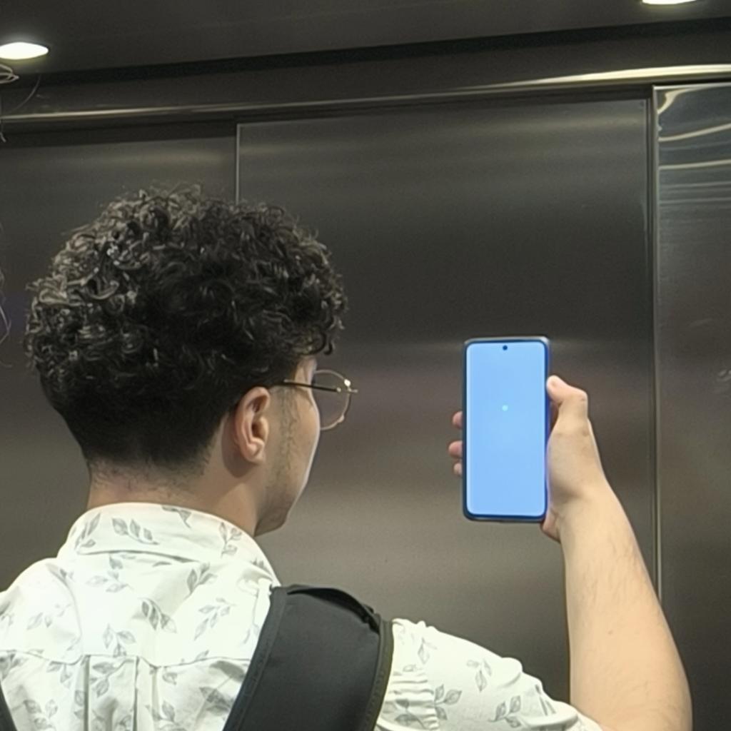 Curly Hair Style in a Modern Elevator | Idyllic AI Imagery