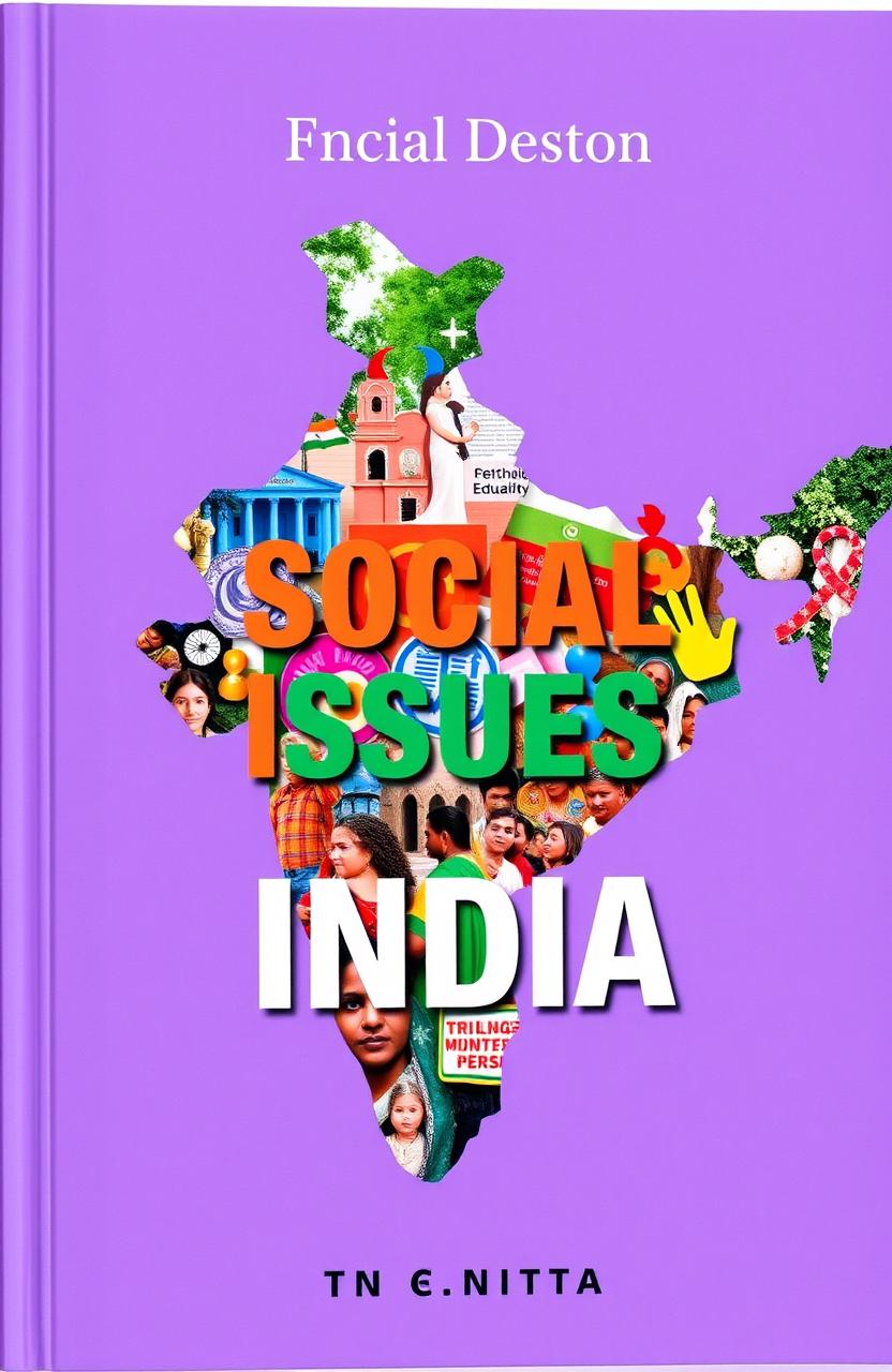 Vibrant Book Cover Design for 'Social Issues in India'
