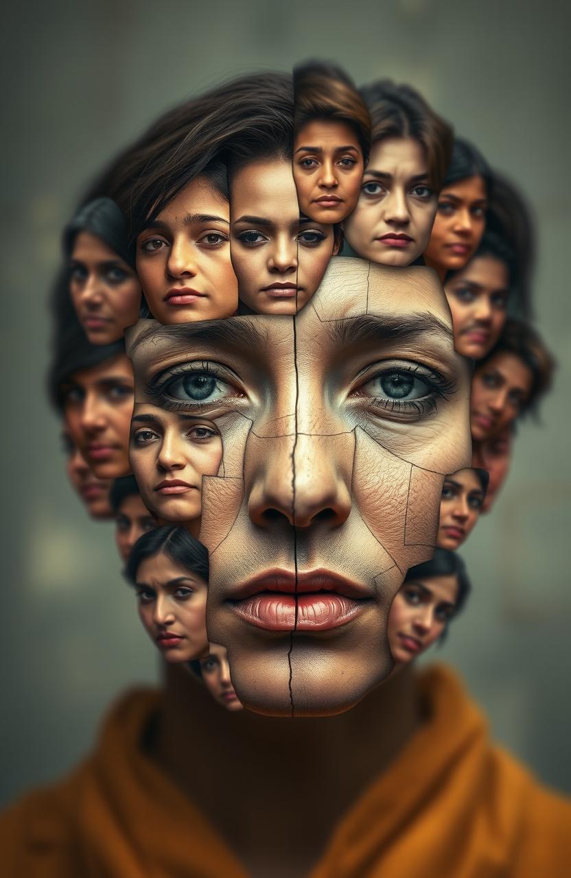 Fragmented Faces of Resilience: A Powerful AI Artistry