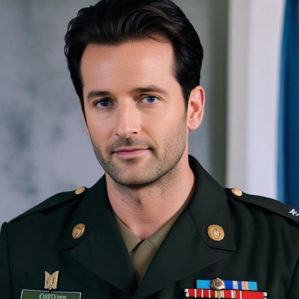 Captivating Portrait of a Military Officer: Confidence and Authority