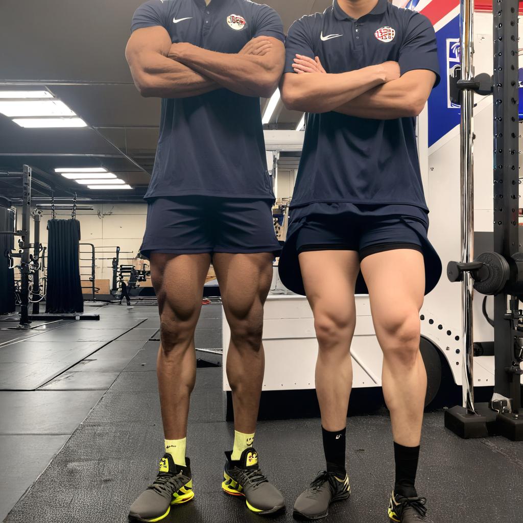 Dynamic Gym Duo: Strength and Confidence in a Powerful Pose